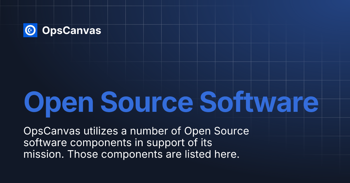 Open Source Software | OpsCanvas